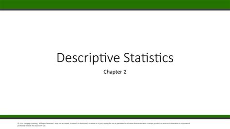 Cengage Eba 2e Chapter02 Stat Mean Median Mode Pptx