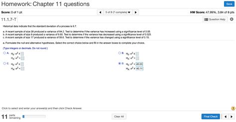 Solved Homework Chapter 11 Questions Save Score 0 Of 1 Pt