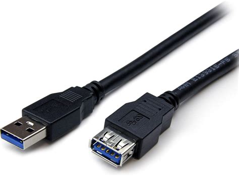 Amazon Com StarTech Com 2m Black SuperSpeed USB 3 0 Extension Cable A To A Male To Female USB