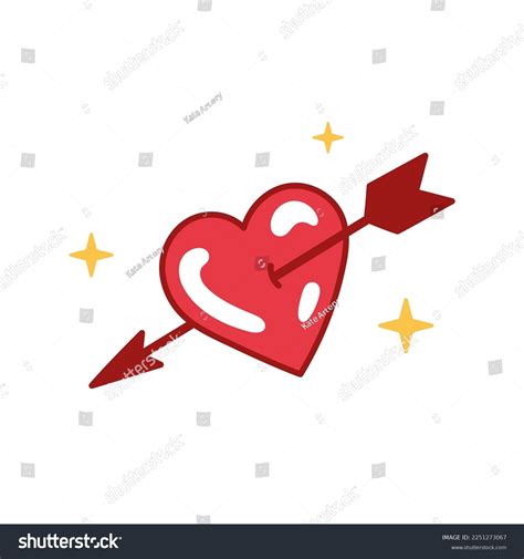Heart Arrow Icon Doodle Style Vector Stock Vector Royalty Free 2251273067 Shutterstock