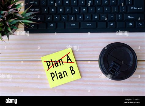 Yellow Sticky Note With Text Change The Idea From Plan A To Plan B