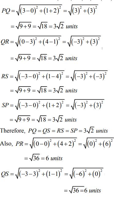 Show That The Points Are The Vertices Of A Square A 0 2 B31 C04 And D 31