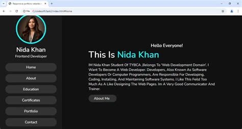 Nida Khan On Linkedin Note Webdevelopment Portfolio Html Css