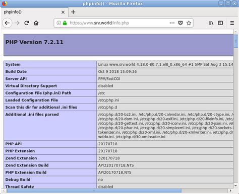 CentOS 8 Apache httpd PHP スクリプトを利用する Server World