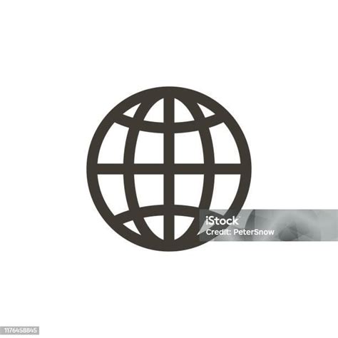 와이어 글로브의 웹 아이콘입니다 인터넷 무선 기술 글로벌 통신 등과 관련된 개념에 대한 현대 트렌디 한 라인 아이콘 그림 에 대한 스톡 벡터 아트 및 기타 이미지