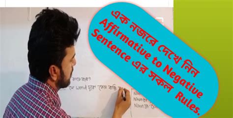 এক নজরে দেখে নেন Affirmative To Negative এর সকল Rules এক নজরে দেখে নেন Affirmative To