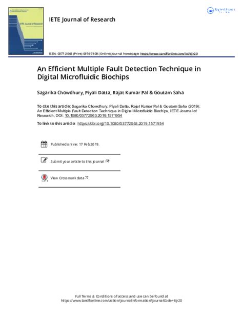 Pdf An Efficient Multiple Fault Detection Technique In Digital