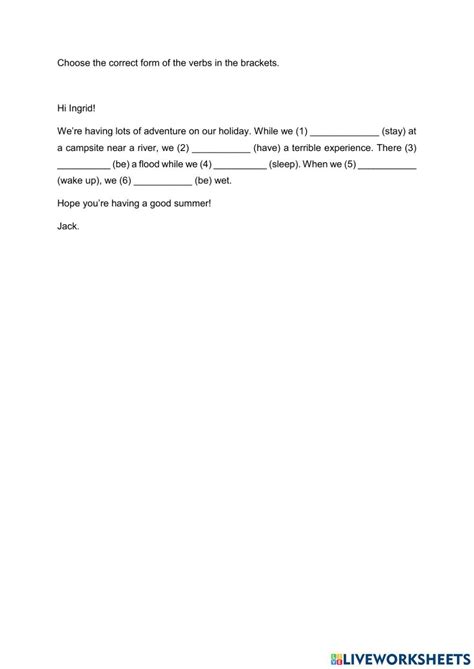 Past Simple And Past Continous Worksheet Live Worksheets