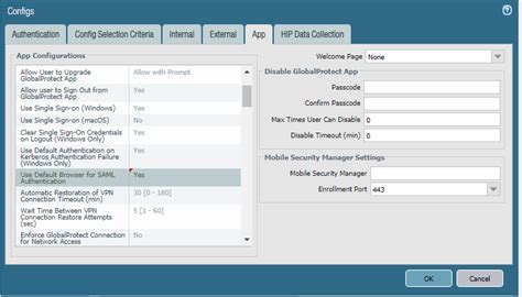 Snapshot Of The Portals Agent Tab Dialog Box