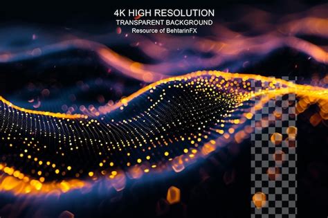 Premium Psd Abstract Dots Wave Flow Particle Technology Waves