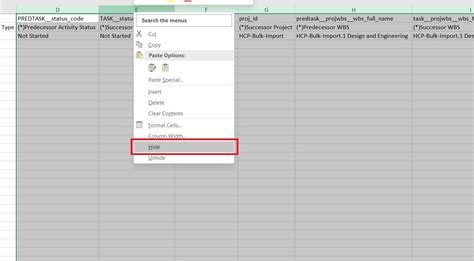 how to import bulk activities and links with excel in primavera