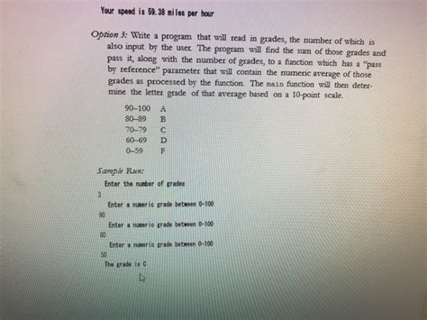 Solved Write A Program That Will Read In Grades The Number