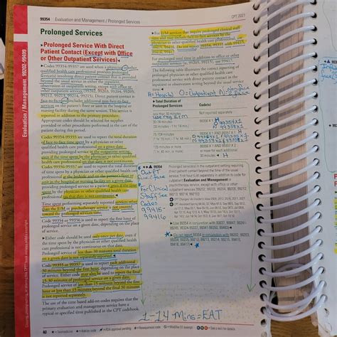 Aapc Cpc Cpt E M Guidelines Notes Test Example Codes Marked Etsy