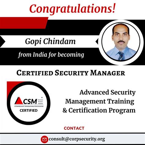 Corpsecurity Community On Linkedin Corpsecurityinternational Certification Certified