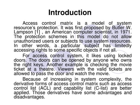Ppt Access Control Matrix Powerpoint Presentation Free Download Id5507190