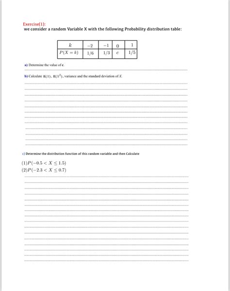 Solved Exercise 1 ﻿we Consider A Random Variable X ﻿with