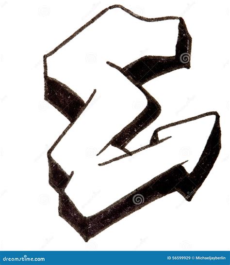 Letter E Alphabet In Graffiti Style Stock Image Image Of Black