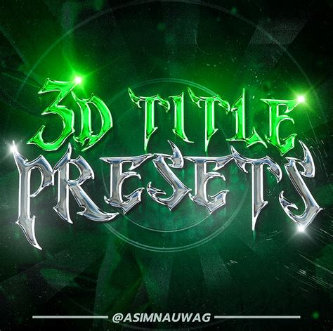 3d Title Preset Asim Nauwag