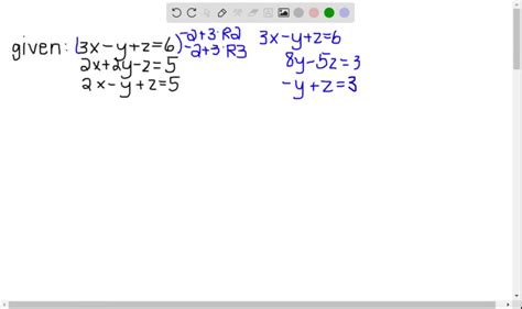 Rewrite The Algebraic Description Of Back Substitution And Forward