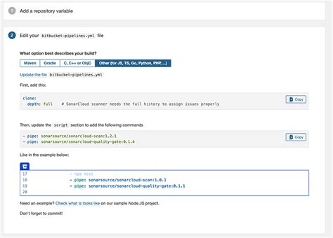 Unable To Run Sonar Scanner In Bitbucket Pipeline To Sonarcloud Caused By Could Not Find A