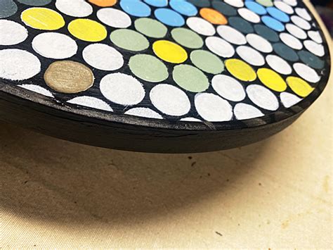 Lazy Susan With Penny Tile Stencil