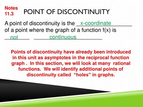 Ppt Exploring Points Of Discontinuity In Functions Powerpoint Presentation Id 9267306