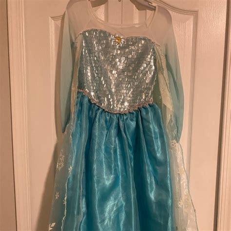 Disney Costumes Disney Frozen Elsa Deluxe Costume Size Poshmark