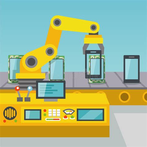 Robotic Arm Flat Stock Vector Illustration Of Concept 45843811