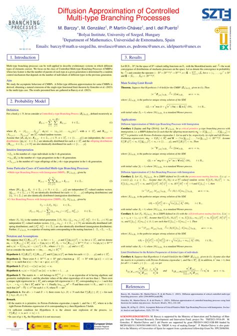 Pdf Diffusion Approximation Of Controlled Muti Type Branching Processes