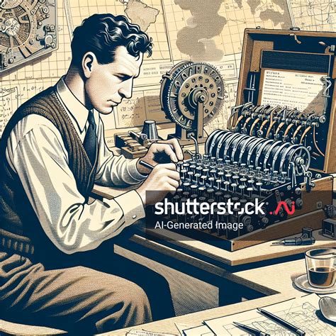 Alan Turing Enigma Machine Alan Turing Ai Generated Image 2468793207