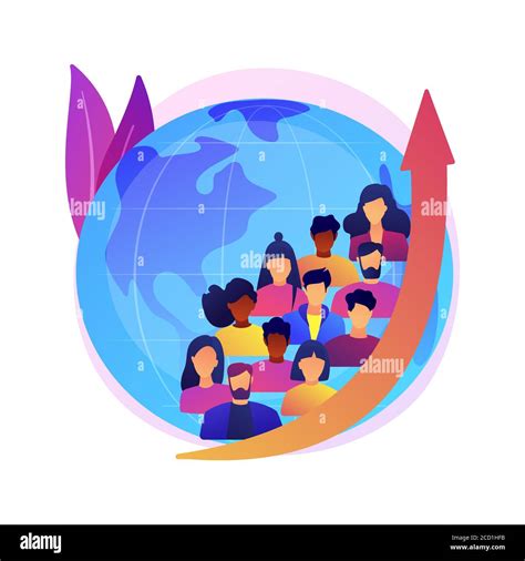 Population Growth Abstract Concept Vector Illustration Stock Vector