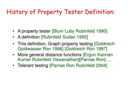 Ppt Seminar On Sublinear Time Algorithms Lecture 1 With Ronitt Rubinfeld Powerpoint