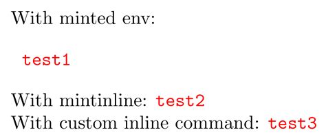 Code Setting Text Color With Minted Inline Stopped Working Tex