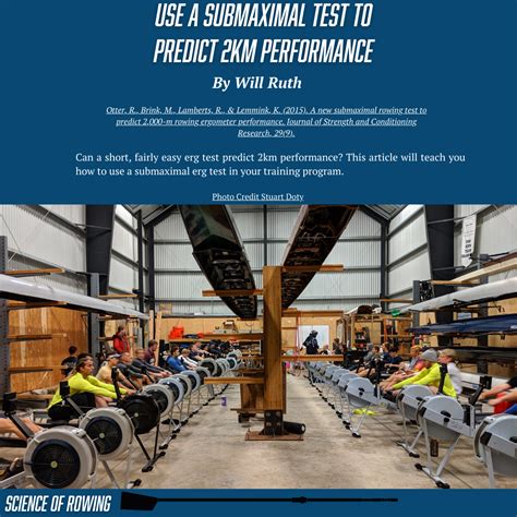 Use A Submaximal Test To Predict Km Performance Science Of Rowing