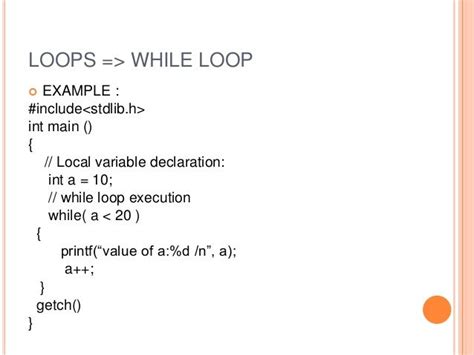 Loops Basics