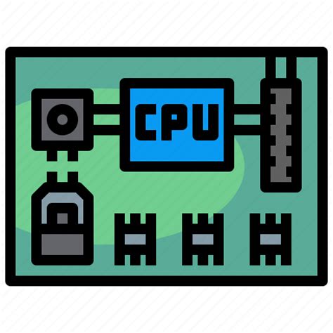 Circuit Board Semiconductor Microchip Chip Cpu Processor Icon Download On Iconfinder