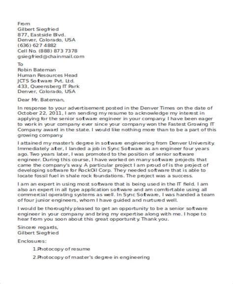 Sample Cover Letter Software Developer At Tiffany Mora Blog