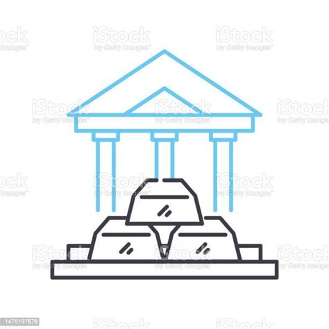 은행 건물 라인 아이콘 개요 기호 벡터 일러스트 레이 션 개념 기호 개체 그룹에 대한 스톡 벡터 아트 및 기타 이미지 개체 그룹 건설 산업 건축 Istock