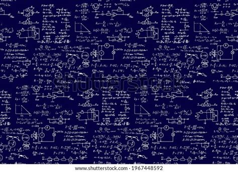 Physics Electronic Engineering Mathematics Equation Scheme Stock Vector