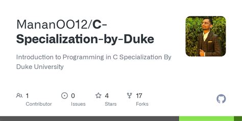 Github Mananoo12c Specialization By Duke Introduction To Programming In C Specialization By
