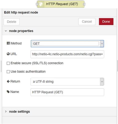 An29 Node Red Example Of Url Api Communication With Netio 4x Netio Products Smart Power
