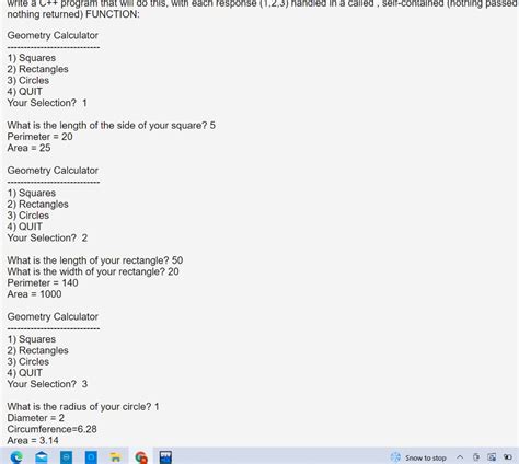 Solved Write A C Program That Will Do This With Each