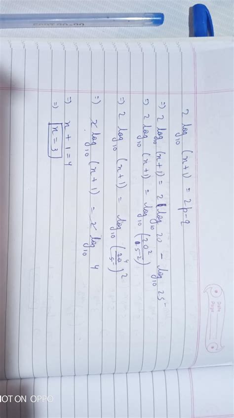 P Log And Q Log Find Log X P Q Brainly In