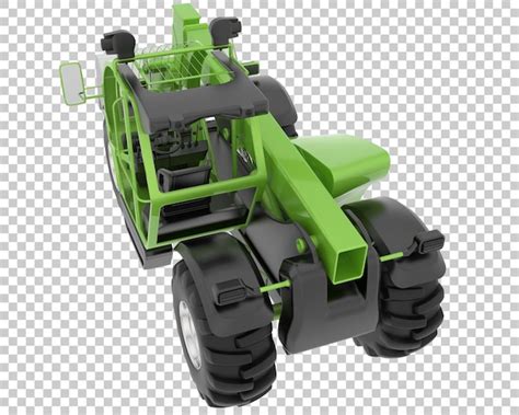 투명 배경 3d 렌더링 그림에 다목적 굴삭기 프리미엄 Psd 파일