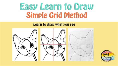 easy learn to draw what you see simple grid method 🎨 youtube