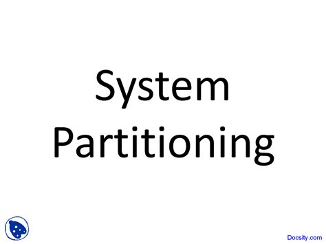 System Partitioning Design Automation Of Embedded Systems Lecture