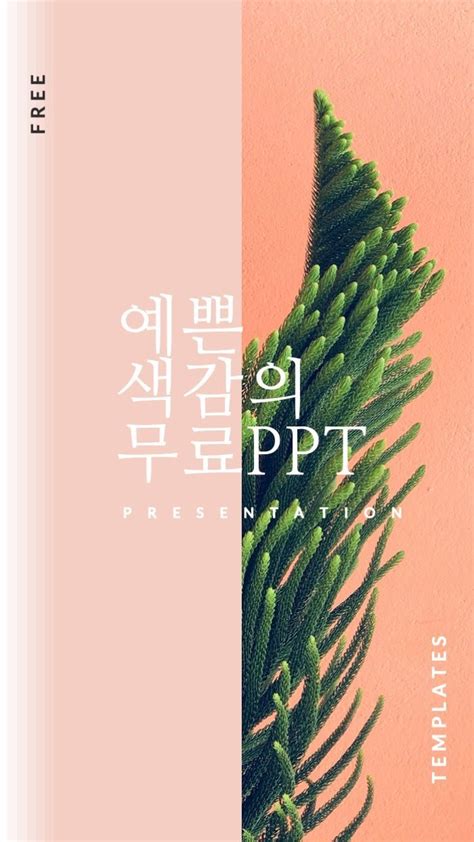 예쁜 색감의 무료 봄 Ppt 디자인 템플릿 Simple P 템플릿 파워포인트 템플릿 무료 포트폴리오 템플릿