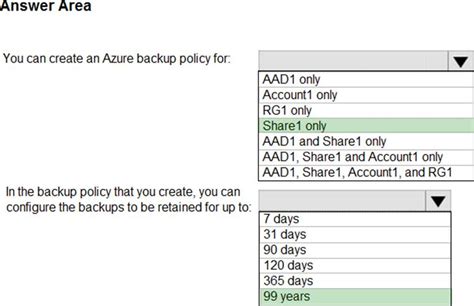 You Have An Azure Subscription Named Subscription1 That Is Associated