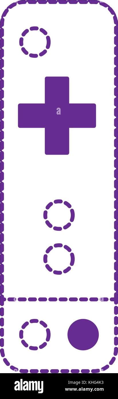 Dotted Shape Controller Object To Video Game Console Vector Illustration Stock Vector Image