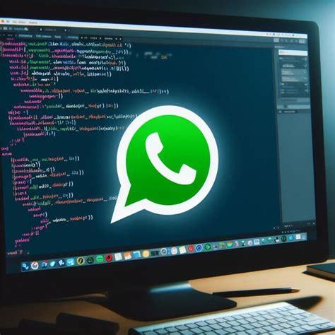 Premium Photo Whatsapp Emblem Against Coding Backdrop Exploring The